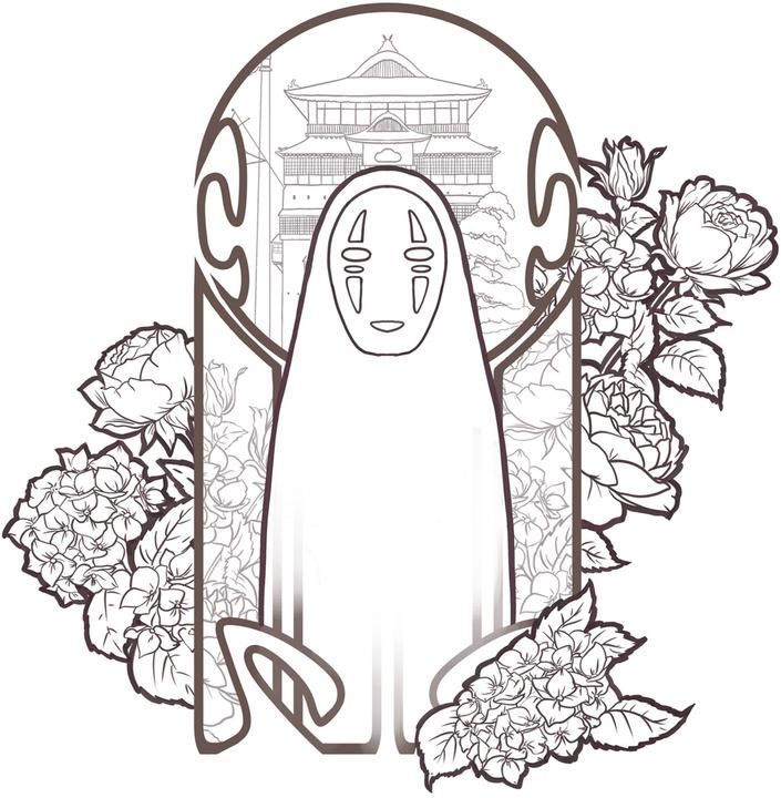 studio ghibli coloring pages for adults