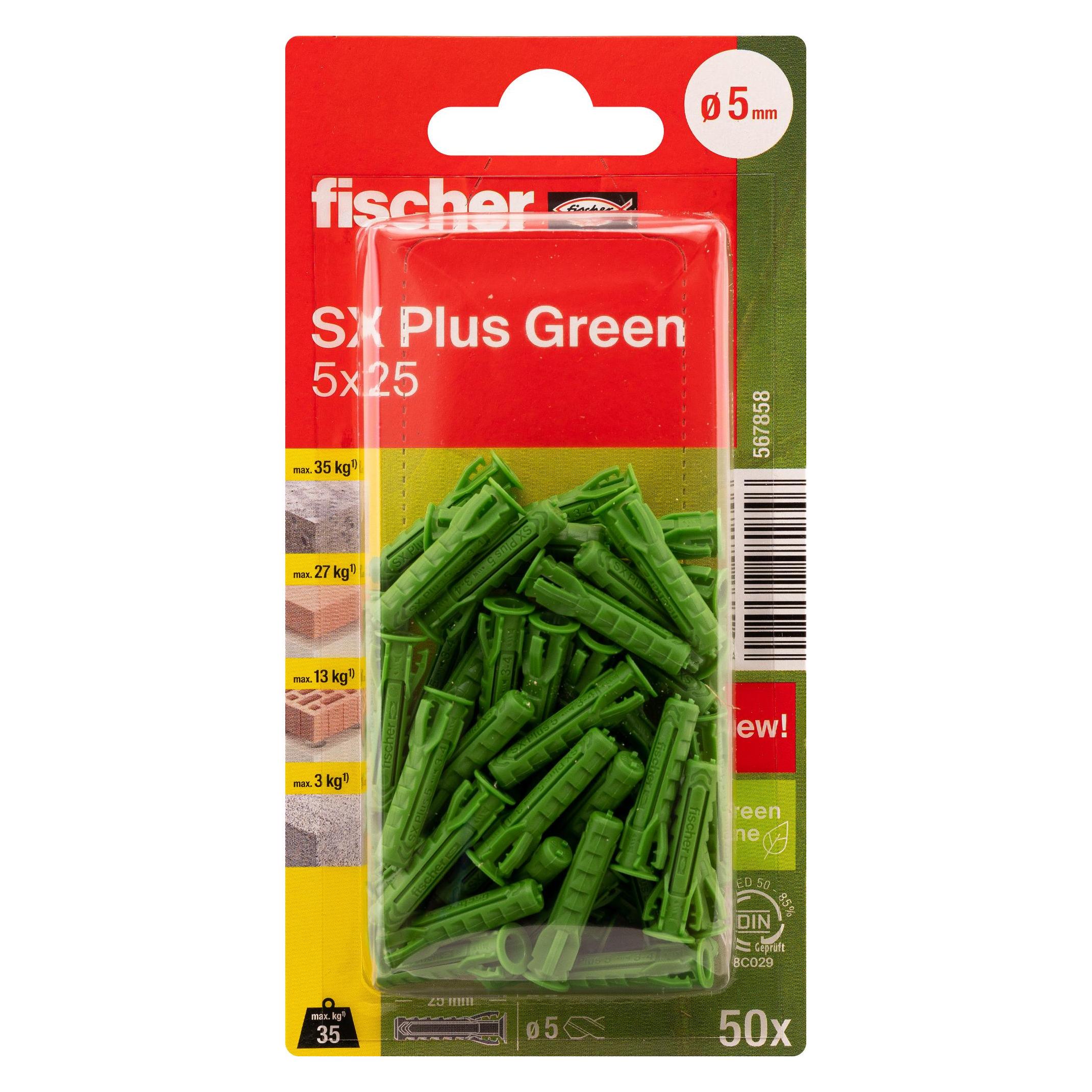 Fischer Dowel SX Plus Green 5x25 K (50) - buy at Galaxus