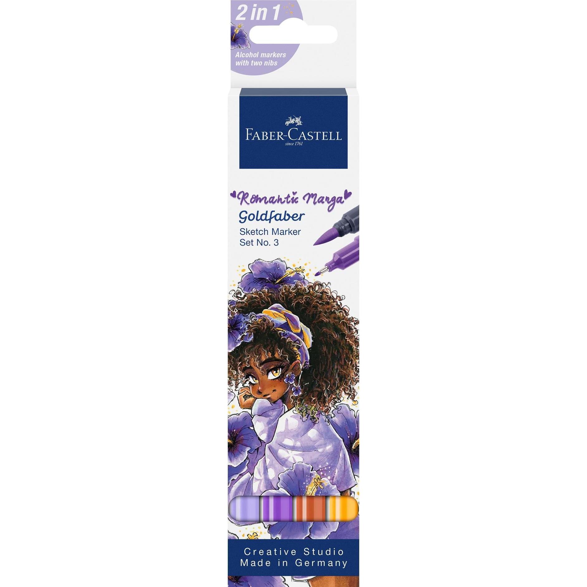 Faber-Castell Goldfaber Sketch Marker Romantic Manga Set 3. 4er Etui ...