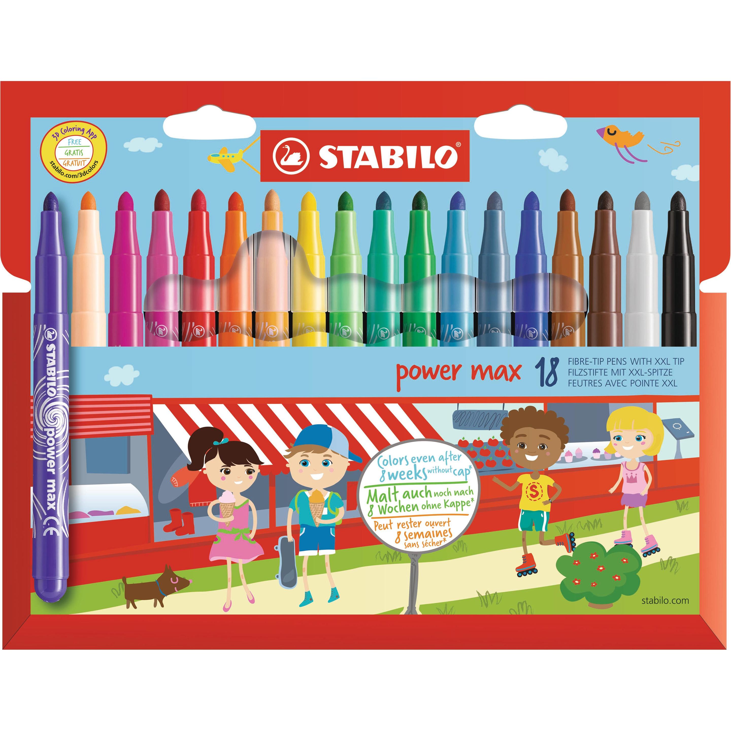 STABILO Stylos à pointe de fibre Power Max - acheter sur Digitec