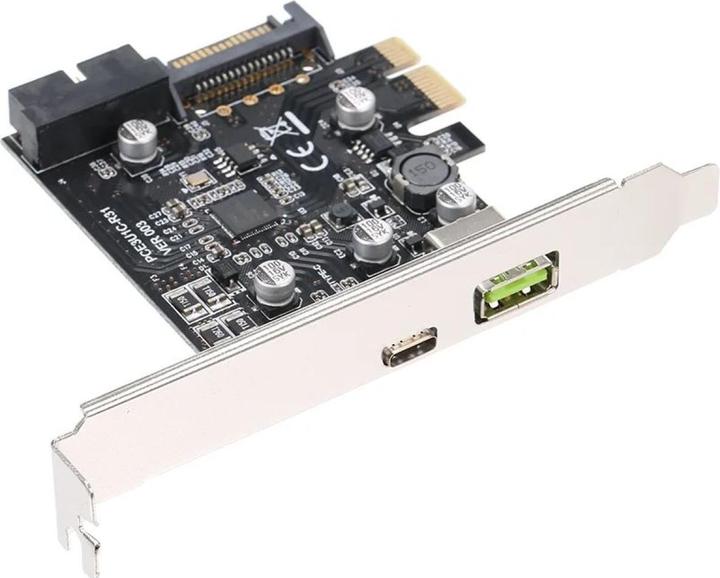PowerGuard PCIe USB 3.1 Gen1 Erweiterungskarte mit USB-C und 19-Pin ...