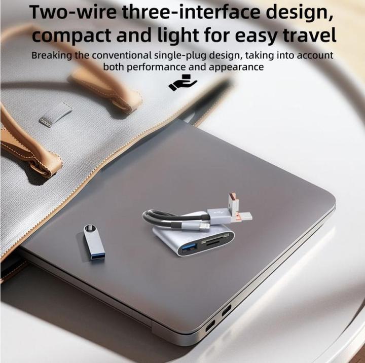 PowerGuard DualHeadConnect USB-C/USB-A Lightning to USB Photo SD Card ...