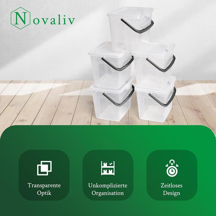 Novaliv Sparset Waschmittelbox mit Deckel 4 Liter + 7 Liter I ...