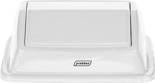 Probbax Kunststoff-Wertstoffsammler, 80 l, weiss mit Schwingdeckel und Wandhalterung - Digitec