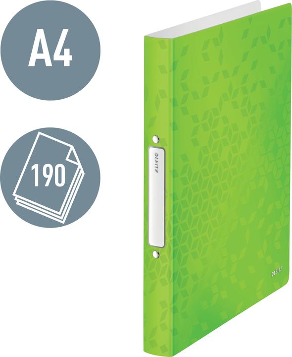 Leitz Classeur à anneaux WOW PP A4 4257-00-54 vert 25mm - Digitec