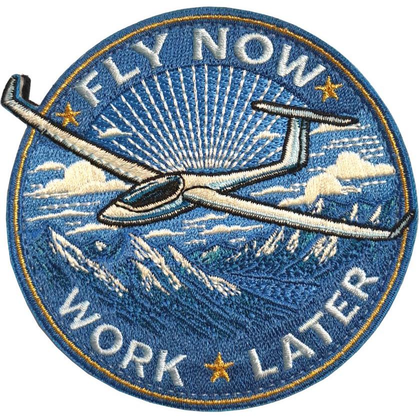 Pinex Glider Pilot "Fly now work later" Segelflieger Segelflug ...