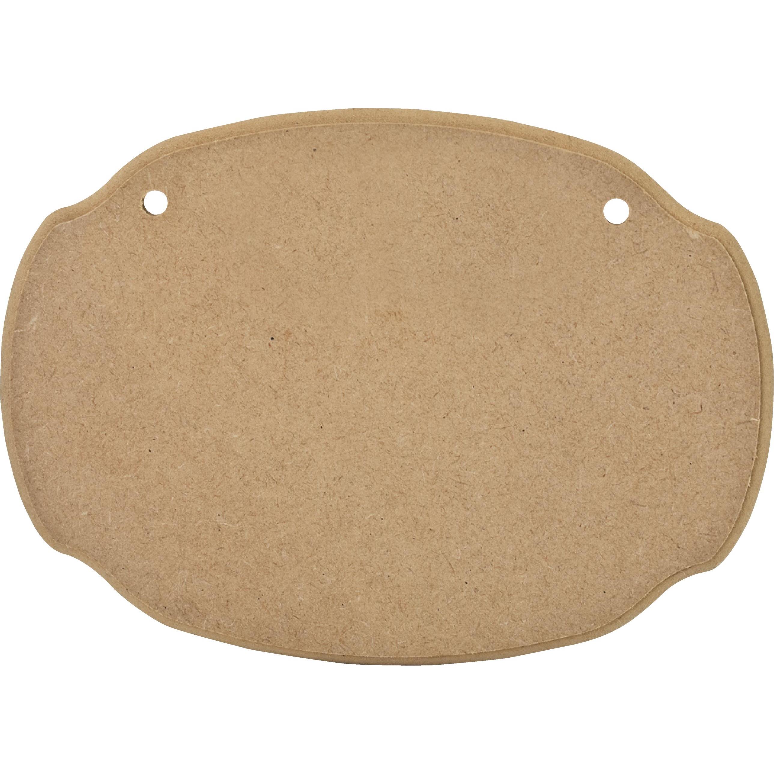 Pronty Crafts Deko-Schild "Klassik", MDF- Holz, unbemalt, ca. 22x16 cm