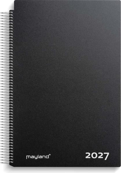 Mayland-Burde Aftalekalender A4 dag sort PP-plast 2027 - Digitec