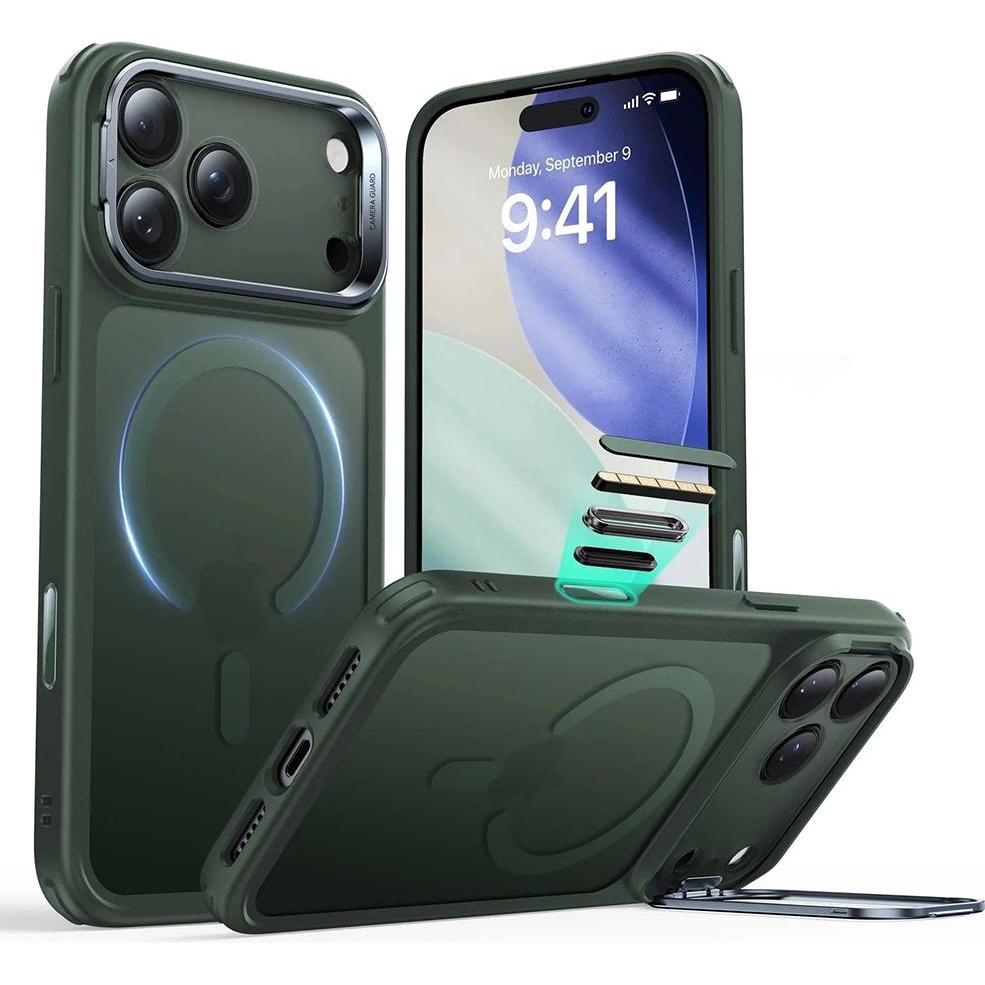 ESR - Classic Hybrid HaloLock Kickstand - iPhone 17 Pro - Frosted Green ...