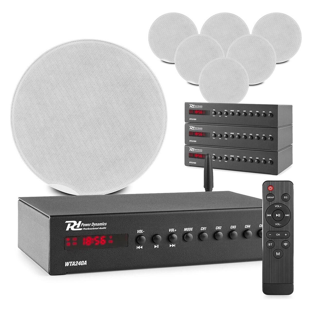 Power Dynamics multiroom 4-zone smart WiFi plafondspeaker systeem ...