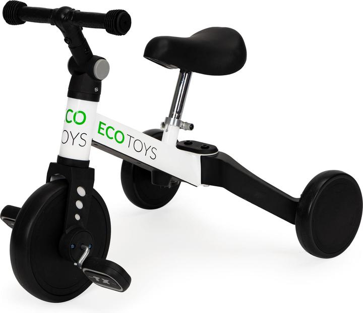 EcoToys 3-wheel balance bike 2in1, black/white - kaufen bei Galaxus