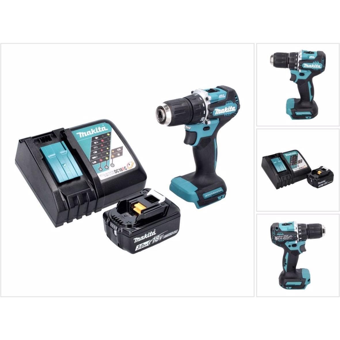 Makita DDF 487 RF1 Akku Bohrschrauber 18 V 40 Nm Brushless + 1x Akku 3,0 Ah + Ladegerät - Galaxus