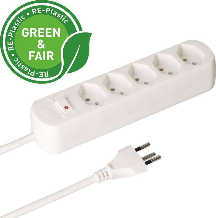 Max Hauri Basic Line socket strip (5x, Type 13, 1.50 m) - Digitec