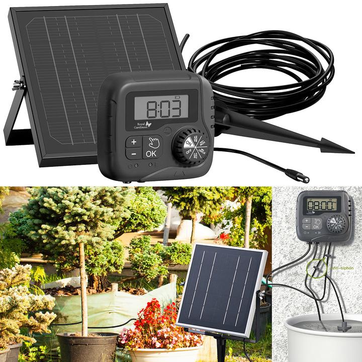 Royal Gardineer Solar-Bewässerungssystem mit Pumpe