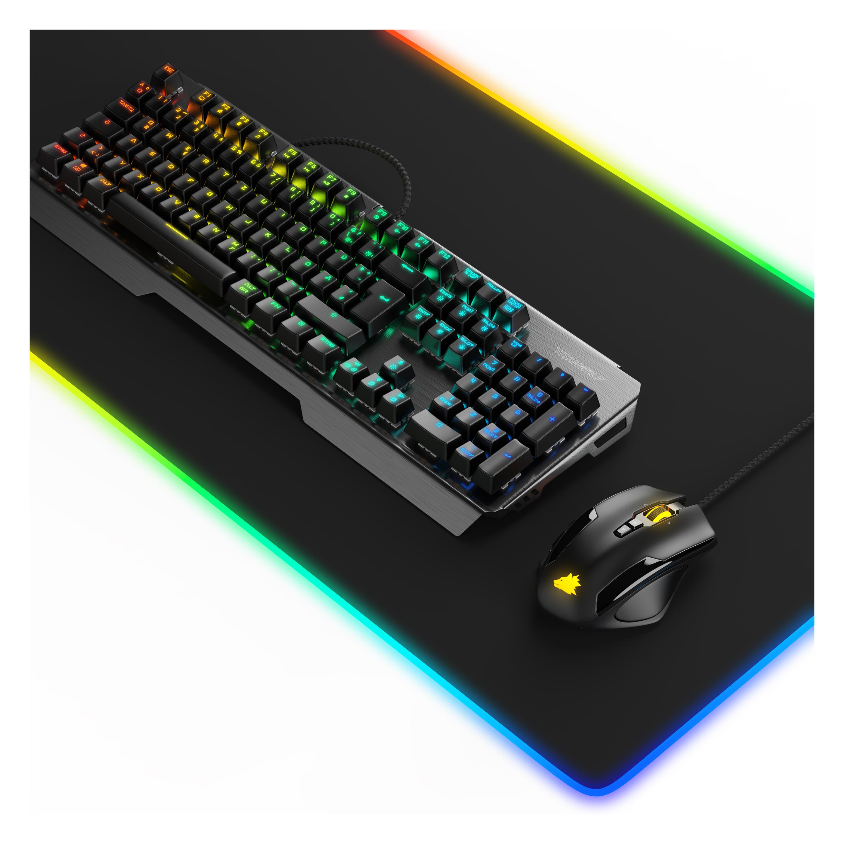 Titanwolf Tastatur-, Maus- & Mauspad-Set, Mechanisches Keyboard, Mouse ...