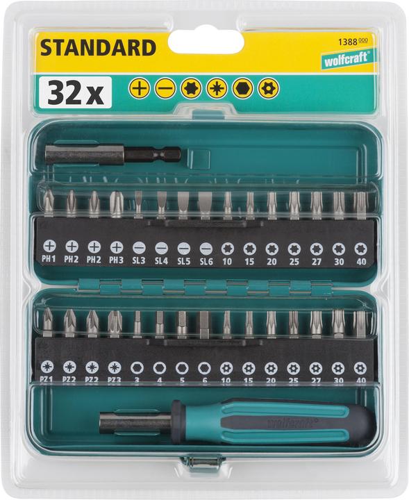 wolfcraft wolfcraft 1 Standard Bit-Set 32-tlg. - kaufen bei Galaxus