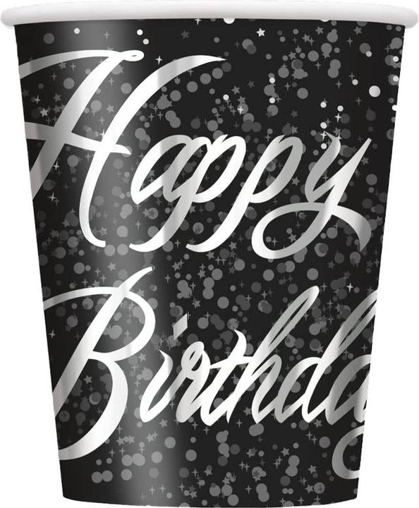 Unique Party Paper Glitz Happy Birthday Party Cup (Pack of 8) (8 x ...