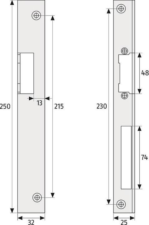 Abus Angled striking plate WST DIN left gold - buy at Galaxus