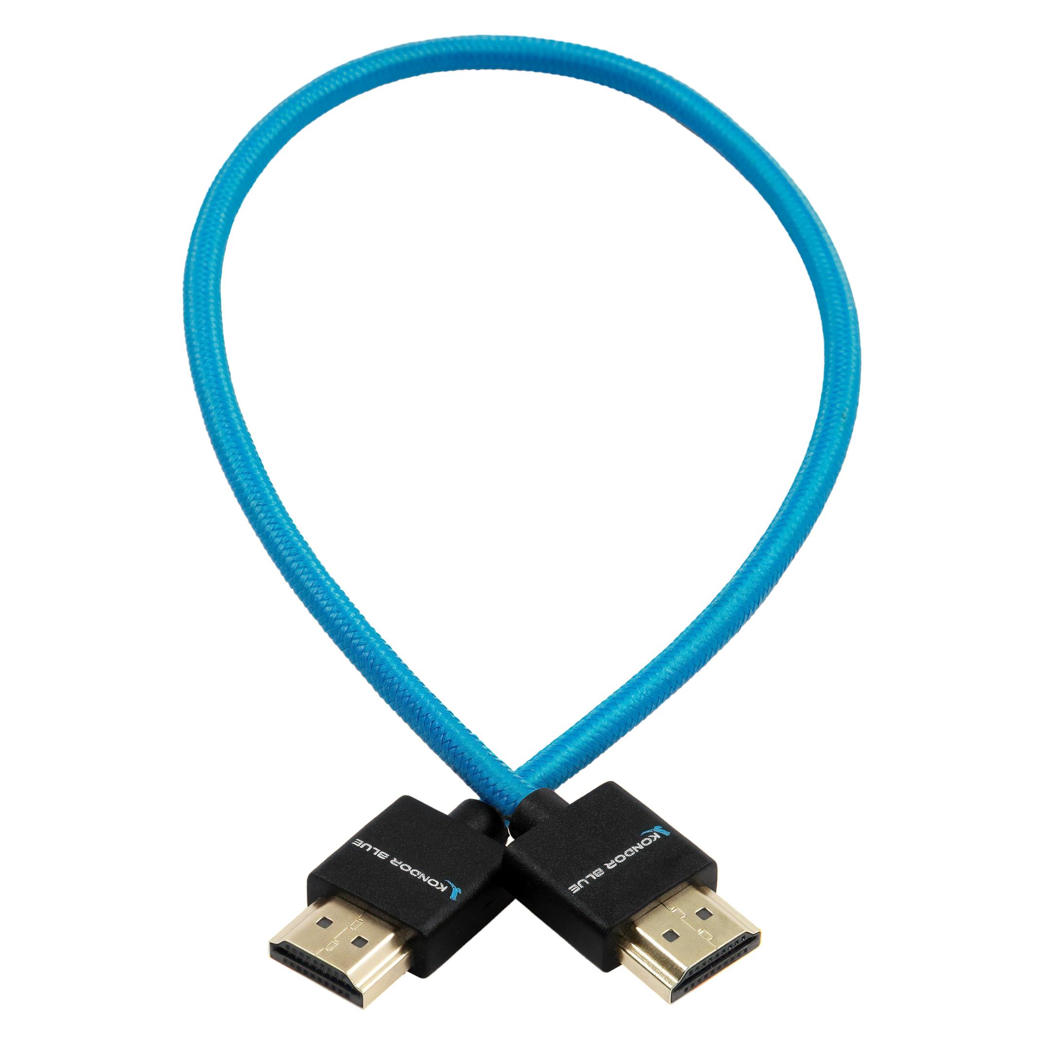 Kondor Blue HDMI to HDMI 16" Thin Braided Cable for on Camera Monitors ...
