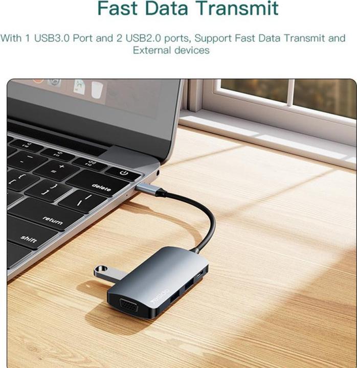 Yesido USB-C Hub HB16, 7in1, Grey - kaufen bei Galaxus