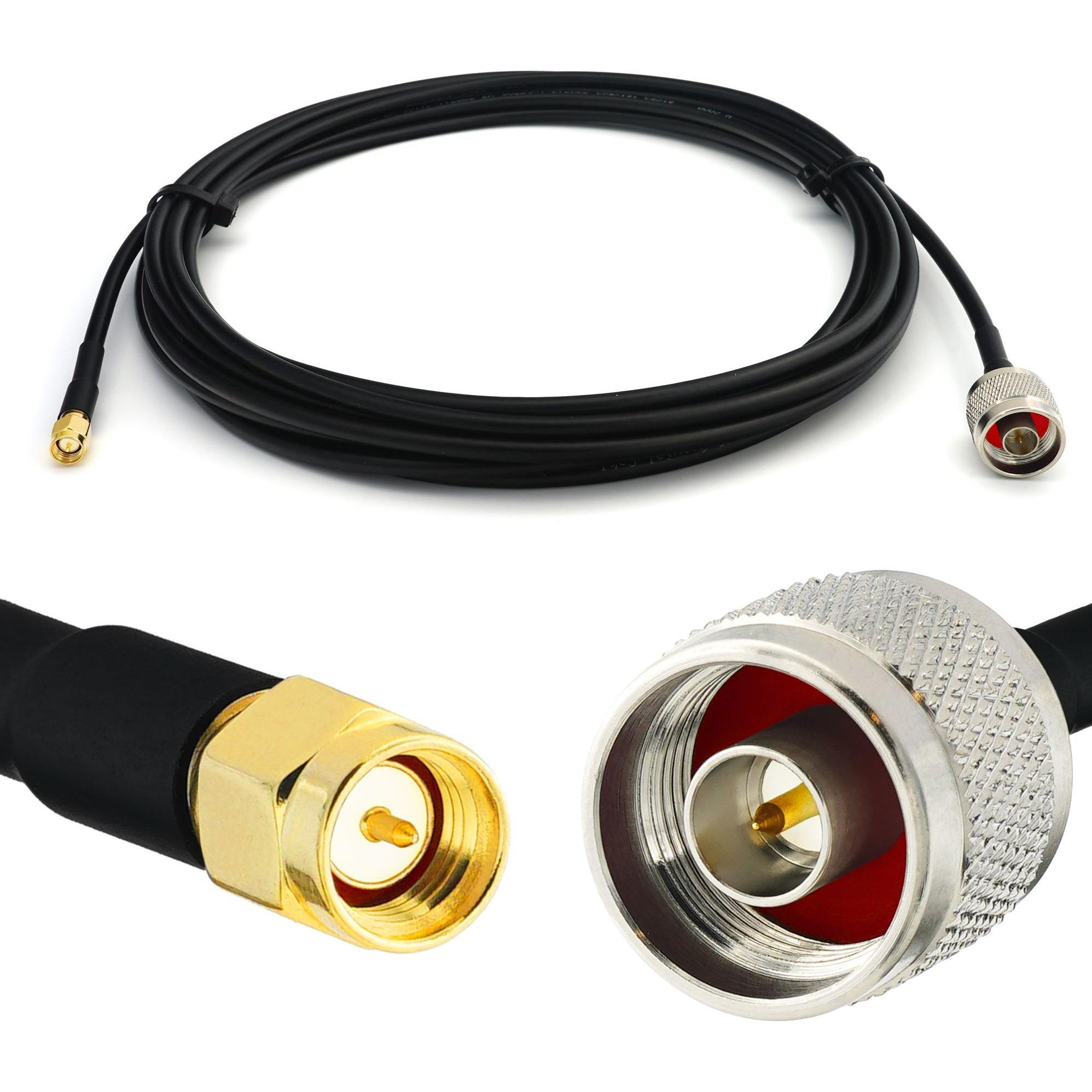 Rangeful N Male to SMA Male 15m RG58/U Coaxial Cable RG58-NM-SM-15 ...