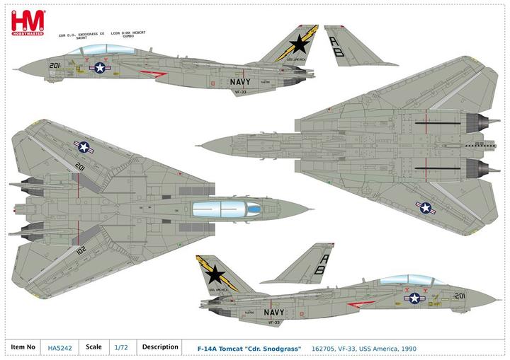 Hobby Master F-14A Tomcat "Cdr. Snodgras" - kaufen bei Digitec