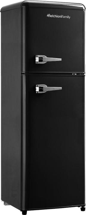 Melchioni Vintage-Mini-Kühlschrank Schwarz mit Kompressor