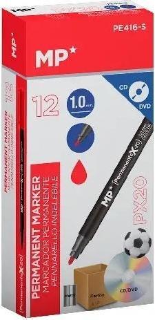 Main paper Permanentmarker 1,0 mm für CD/DVD rot (12 Stück) (12 x ...