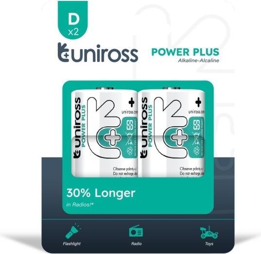 Uniross Power Plus Alkaline D/LR20 1.5V - PK2 - acheter sur Digitec