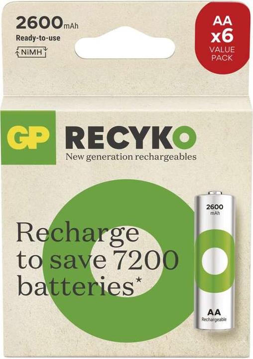 GP Batteries GP Nab??jec?? bat. ReCyko 2600 AA (HR6) - 6ks (6 pcs., AA ...