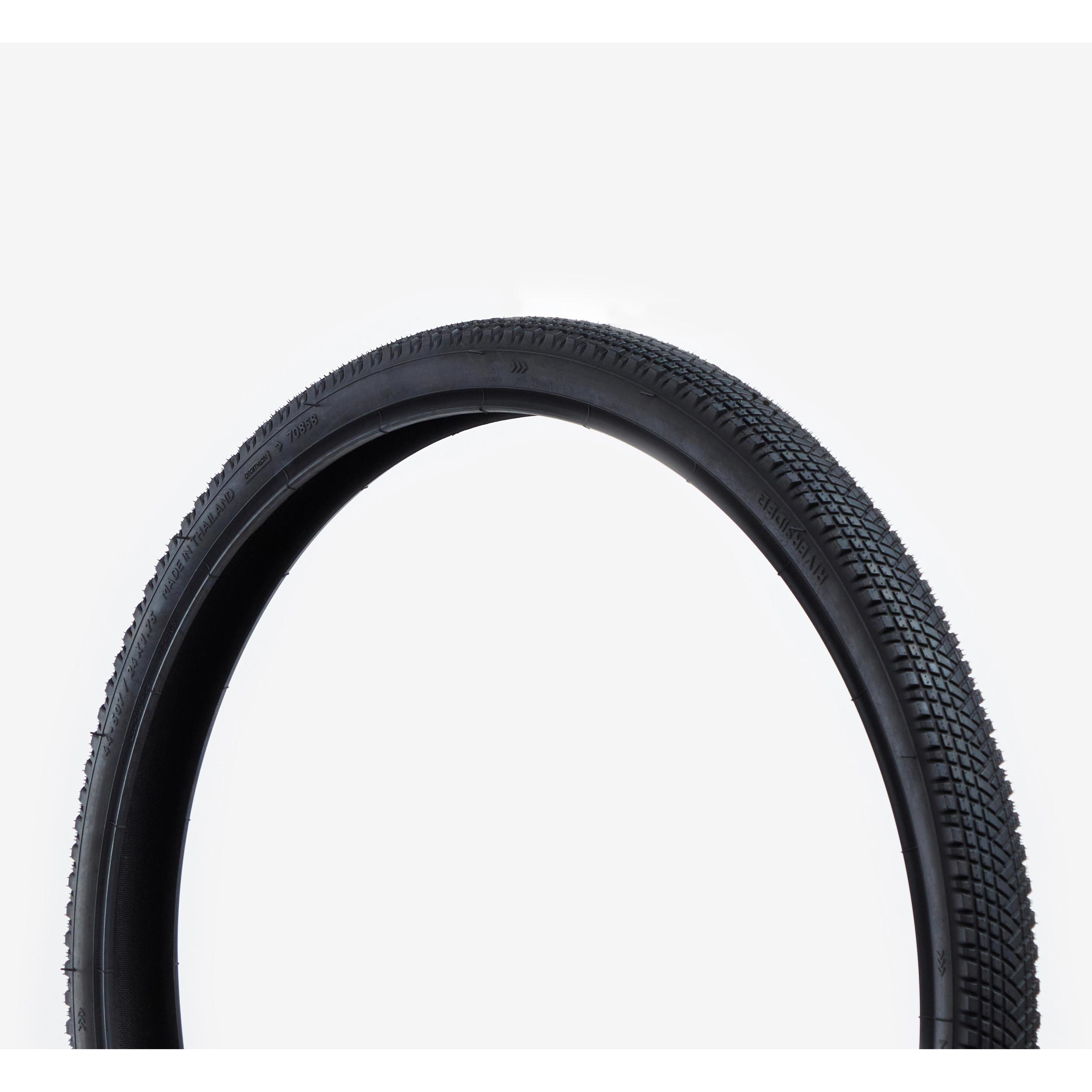 Btwin Trekking clincher tyre Grip 24 inch × 1.75 / ETRTO 44-507 - Galaxus
