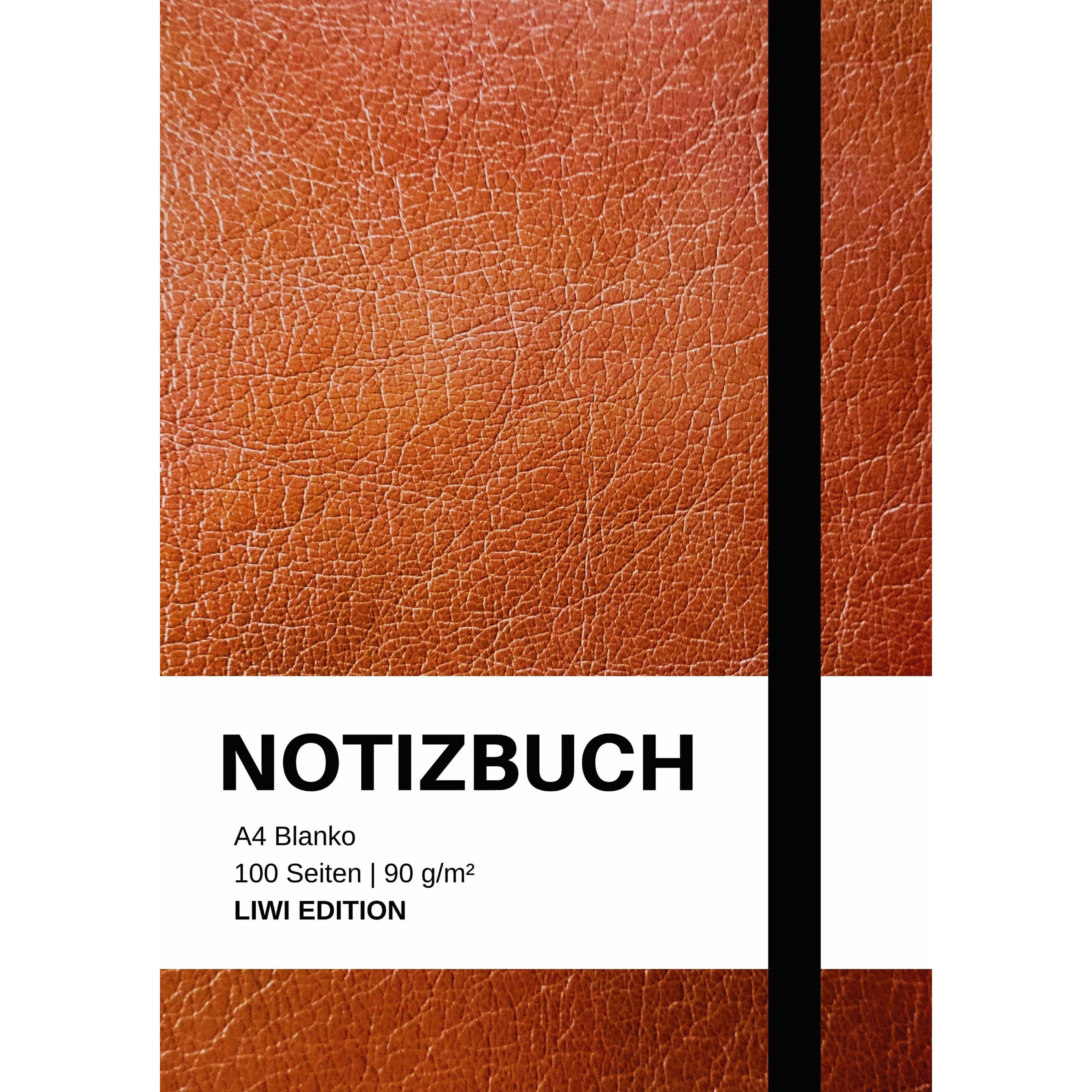 Liwi Notizbuch A4 blanko - 100 Seiten 90g/m² - Soft Cover Braun - FSC ...