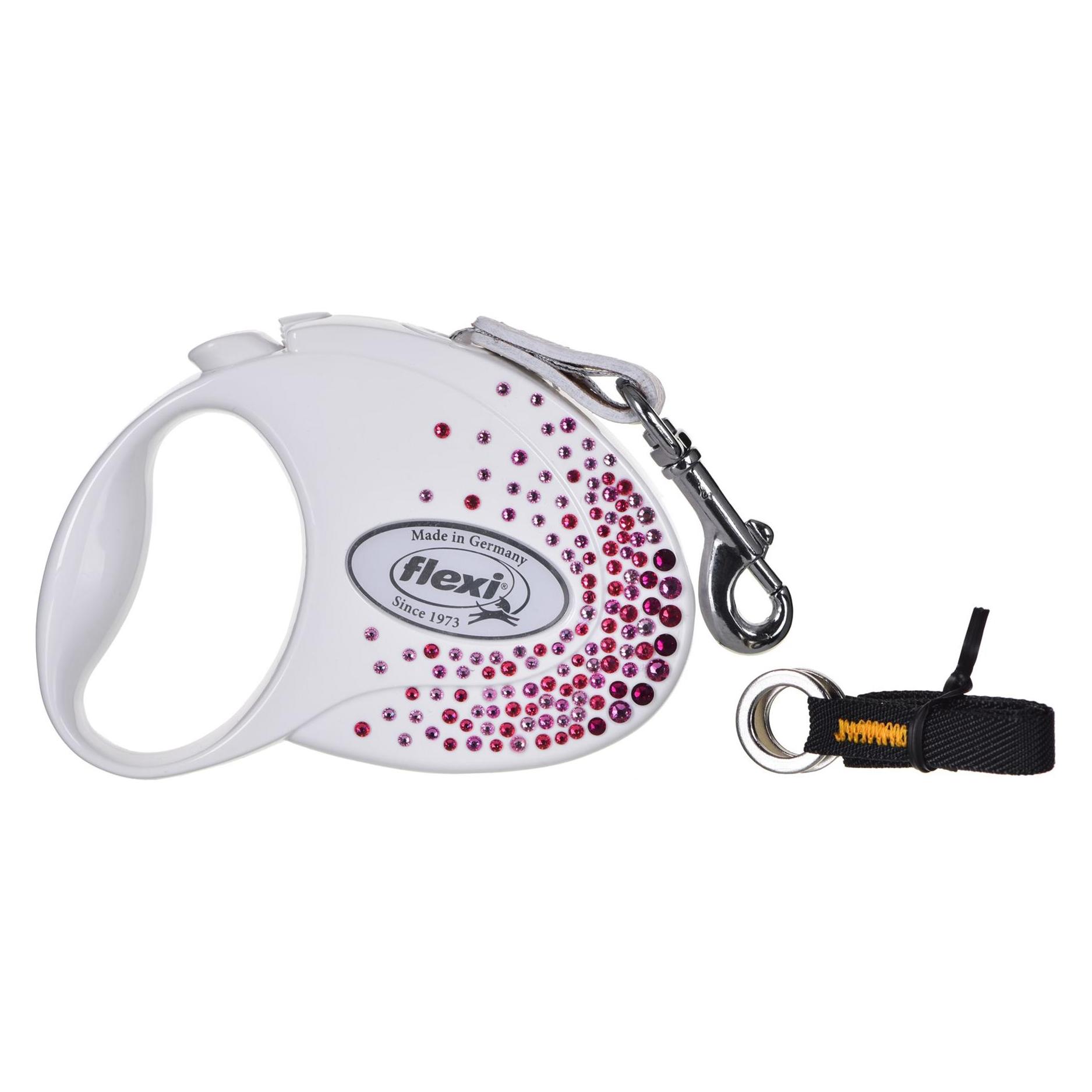 Flexi Glam Splash Pink with Swarovski crystals S - Hund Rückziehbare ...