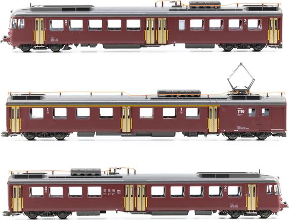 Piko SBB el. Triebzug RABDe 12/12 1116, 3-teilig MIRAGE, Dach ...