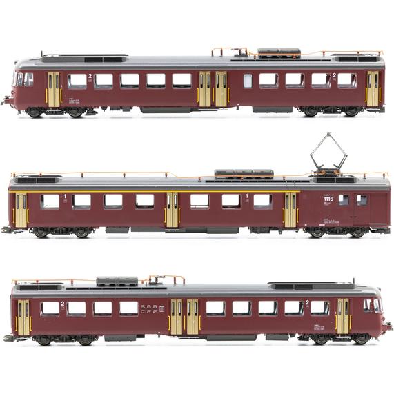 Piko SBB el. Triebzug RABDe 12/12 1116, 3-teilig MIRAGE, Dach ...