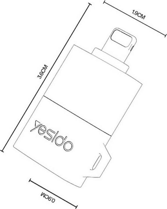 Yesido - Adapter (GS38) - Lightning to TF Card, for iPhone, iPad ...