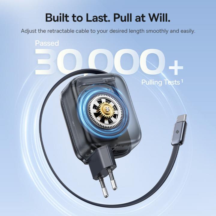 Baseus EnerCore CJ11 Charger Retractable 2C 45W EU Black - Galaxus