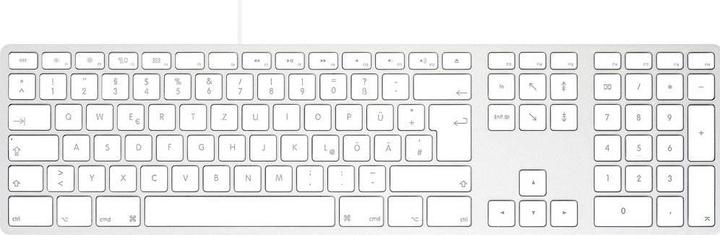 Matias Wired USB-C® Keyboard for Mac - Silver - German Version USB Tastat