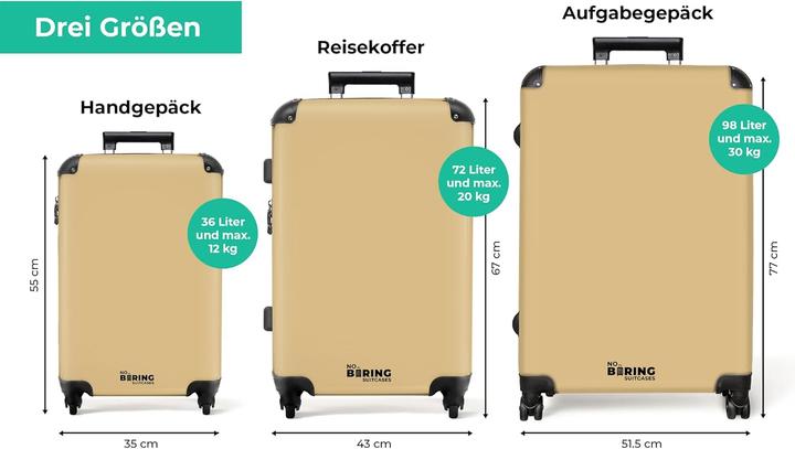 No Boring Hartschalenkoffer mit Rollen und TSA-Schloss (98 l)