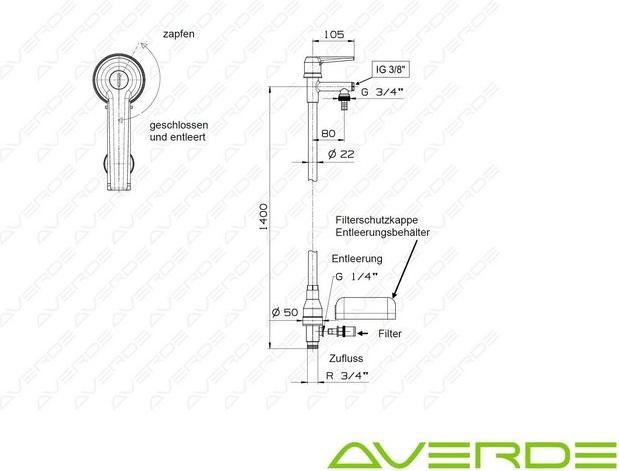 Averde Frostsicherer, rostfreier Wasserhahn / Standventil ...