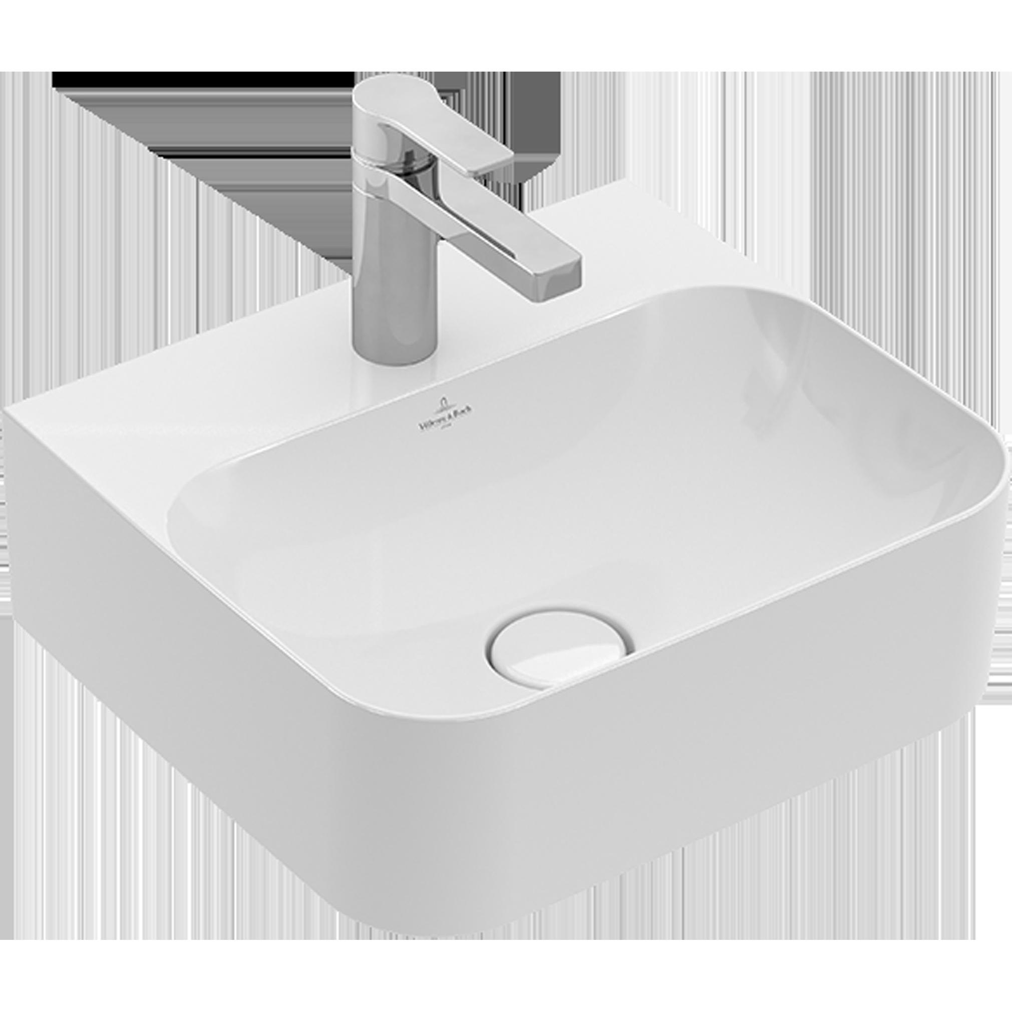 Villeroy & Boch Finion lave-mains, trop-plein invisible, 1 trou pour ...