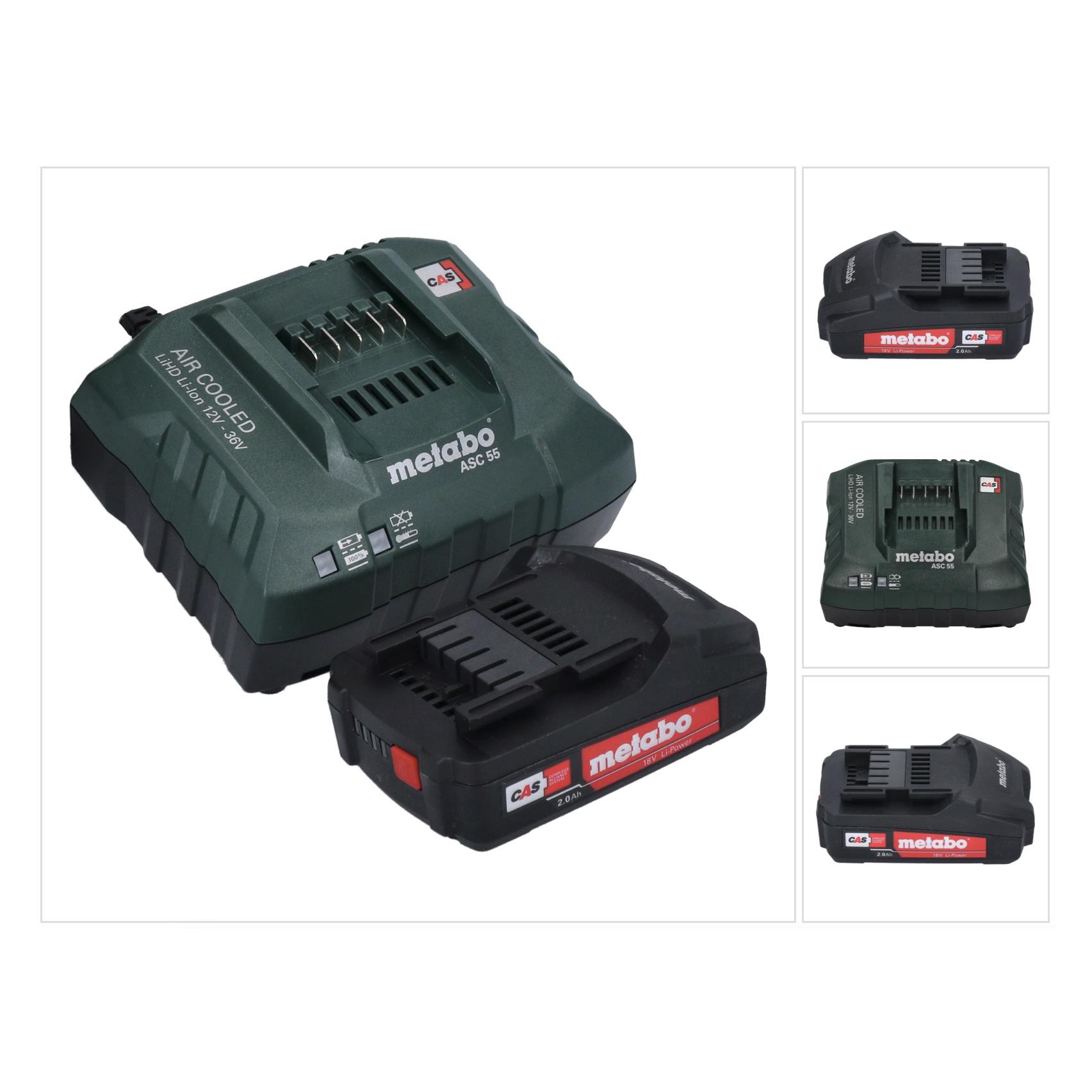 Metabo Basic Set 1x Li-Power Akkupack 18 V 2,0 Ah CAS Li-Ion Akku ...