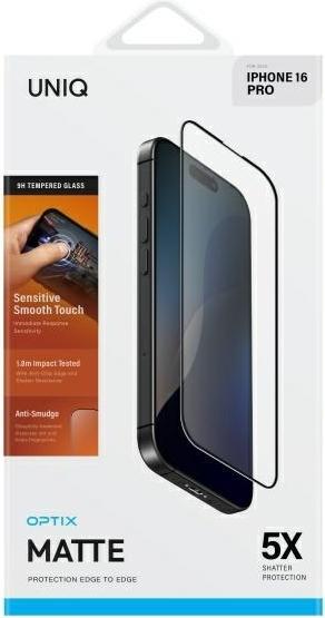 Uniq Optix Matte iPhone 16 Pro 6.3" matowe szkło hartowane z aplikatorem
