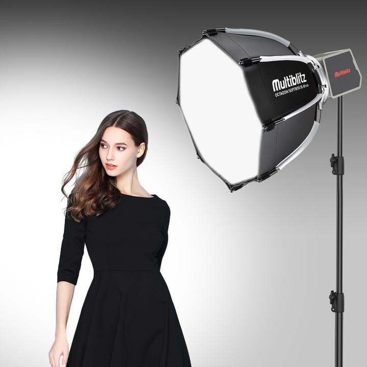 Multiblitz Set Photo Light LED 60W Stand Octagon Softbox Ø40cm Studio ...
