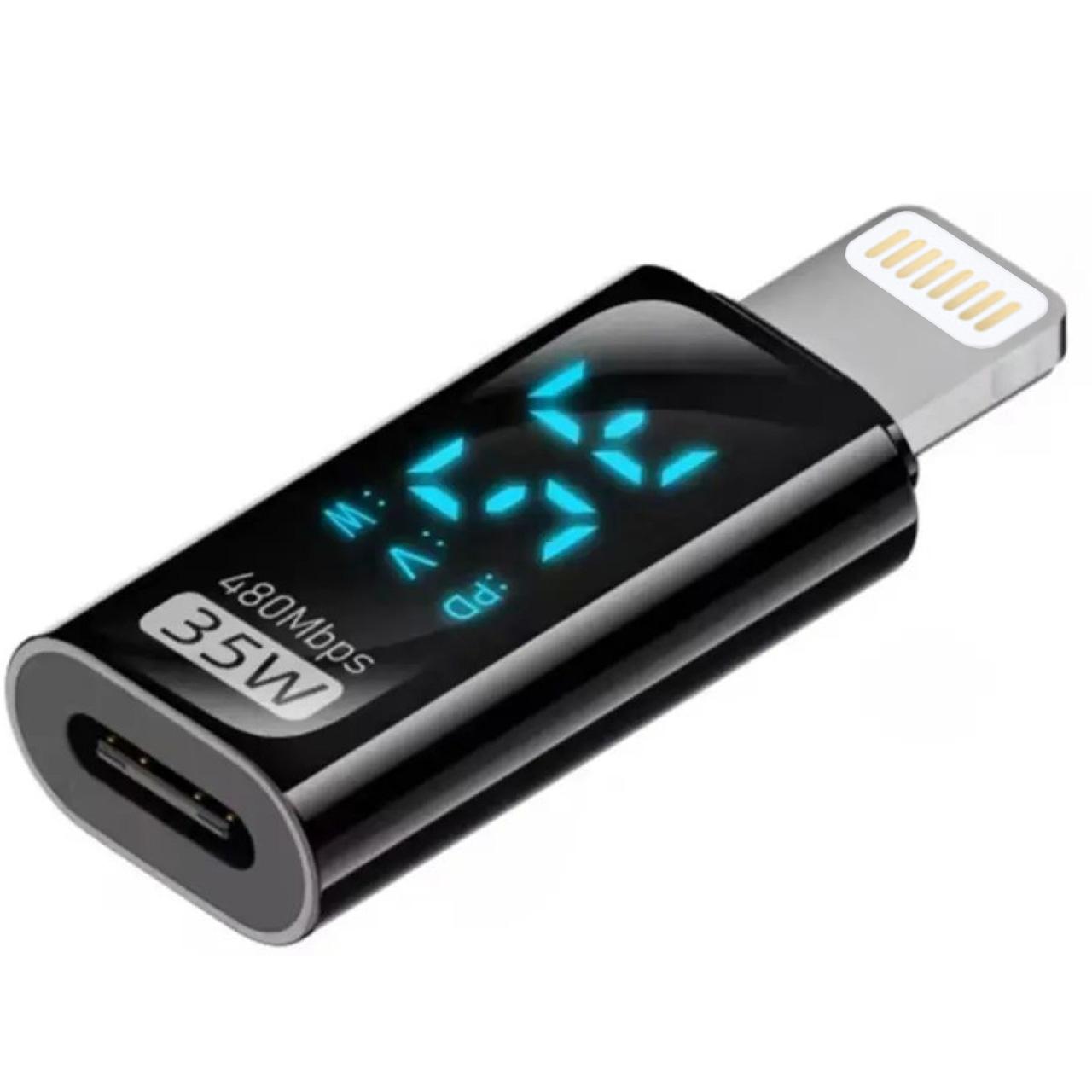 PowerGuard VoltCheck USB-C to Lightning Konverter LED Volt Watt Display ...