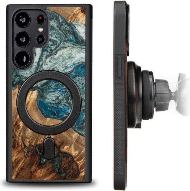Bewood Unique MagSafe Planet Earth case in wood and resin for Samsung ...