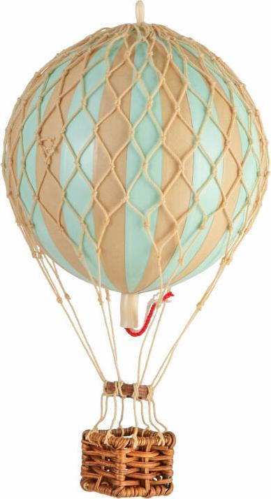 Authentic Models Montgolfiere 13cm - Lignes Fines Ivoire Et Menthe