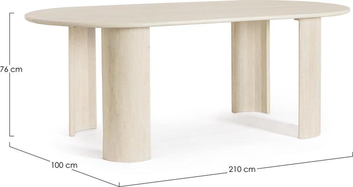 Bizzotto Table Orlando oval nature (210 x 100 x 76 cm) - Galaxus