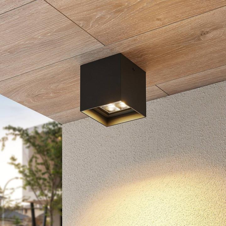 Lindby Eveta LED-Deckenleuchte für aussen, eckig - kaufen bei Digitec
