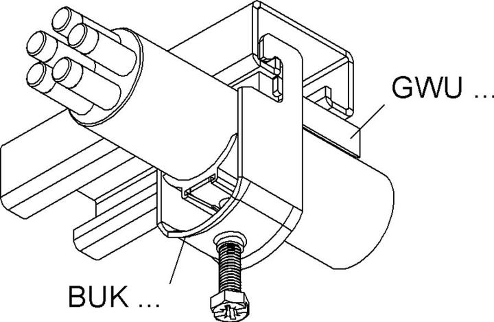 Niedax NIE BUK54 Universal U-bolt clamp for 1 cable D50-54mm hot-dip ...